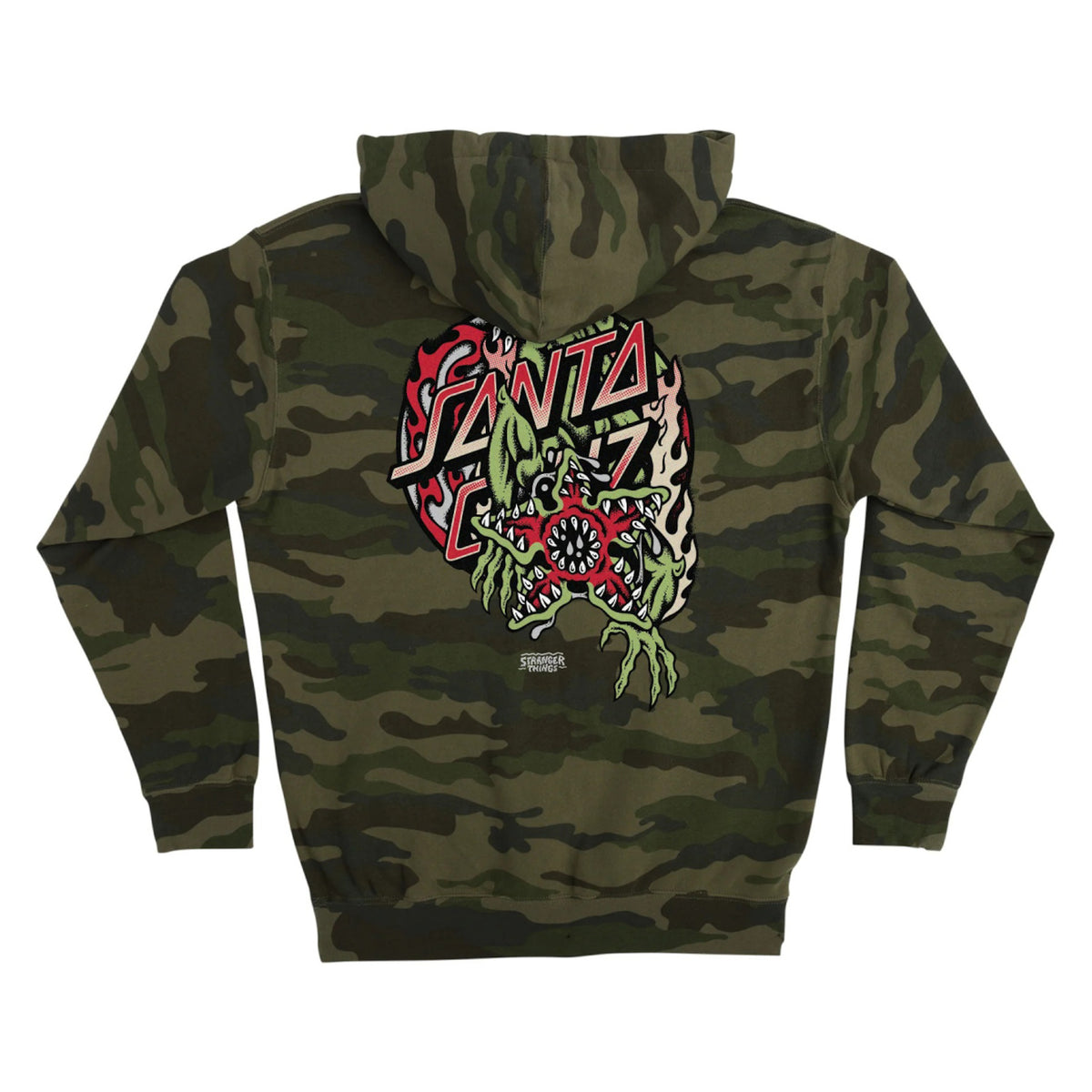 X Stranger Things Demogorgon Dot Santa-Cruz Hoodie in forest-camo for ...