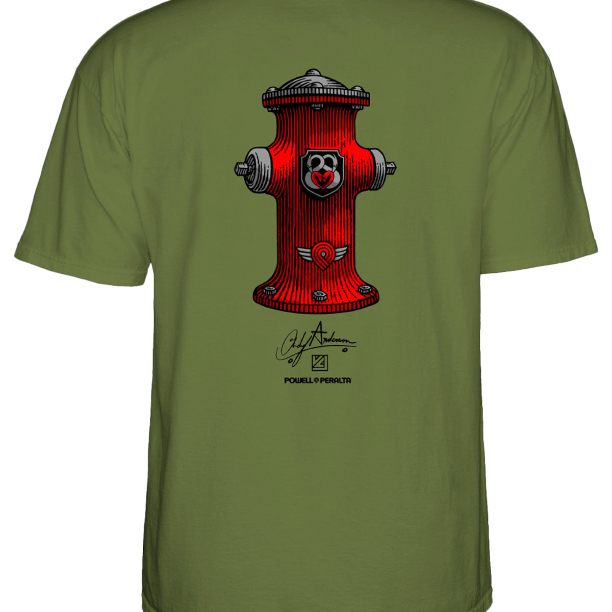 Andy Anderson Hydrant II Powell-Peralta T-Shirt in militarygreen for ...