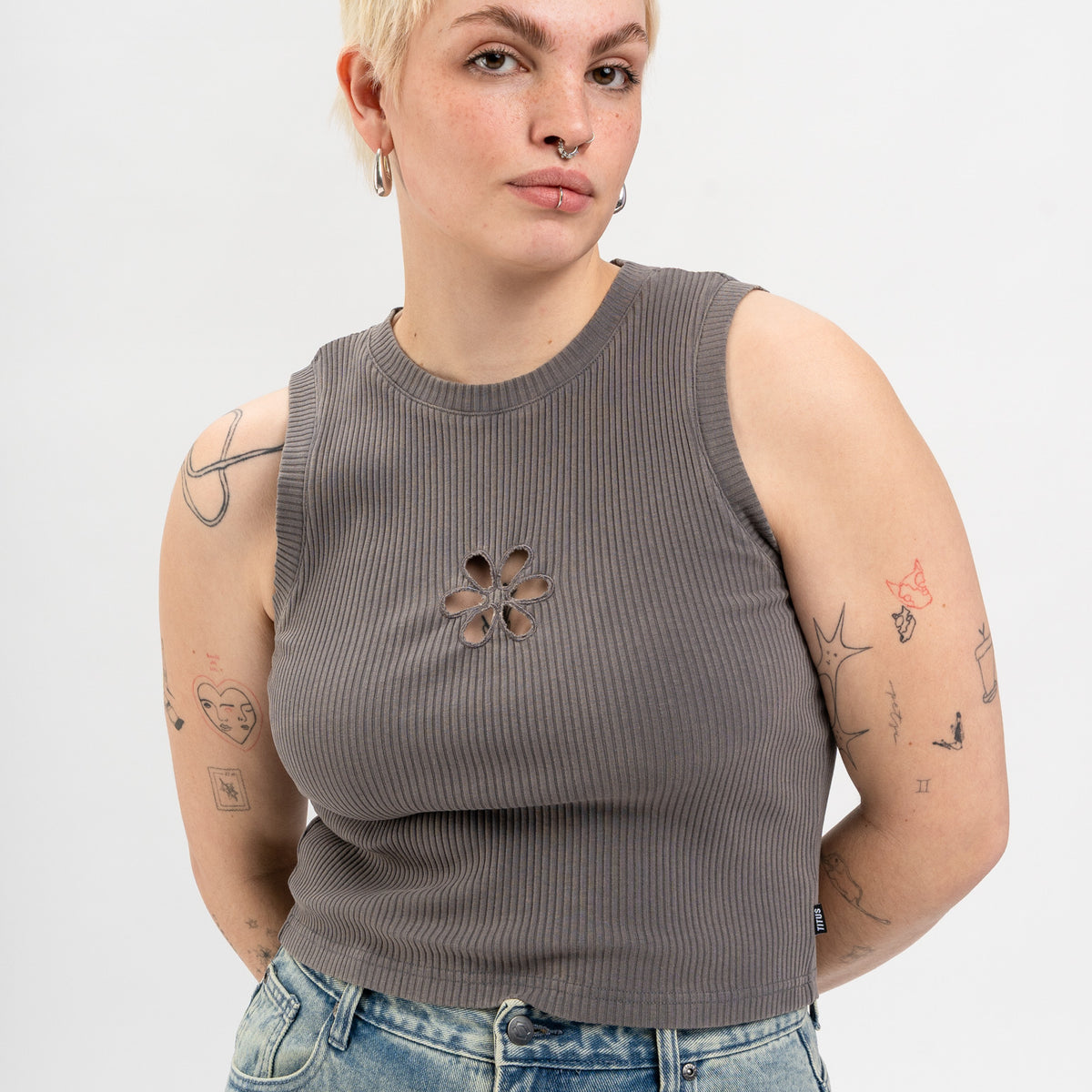 Libby TITUS Top in mossfaded for c