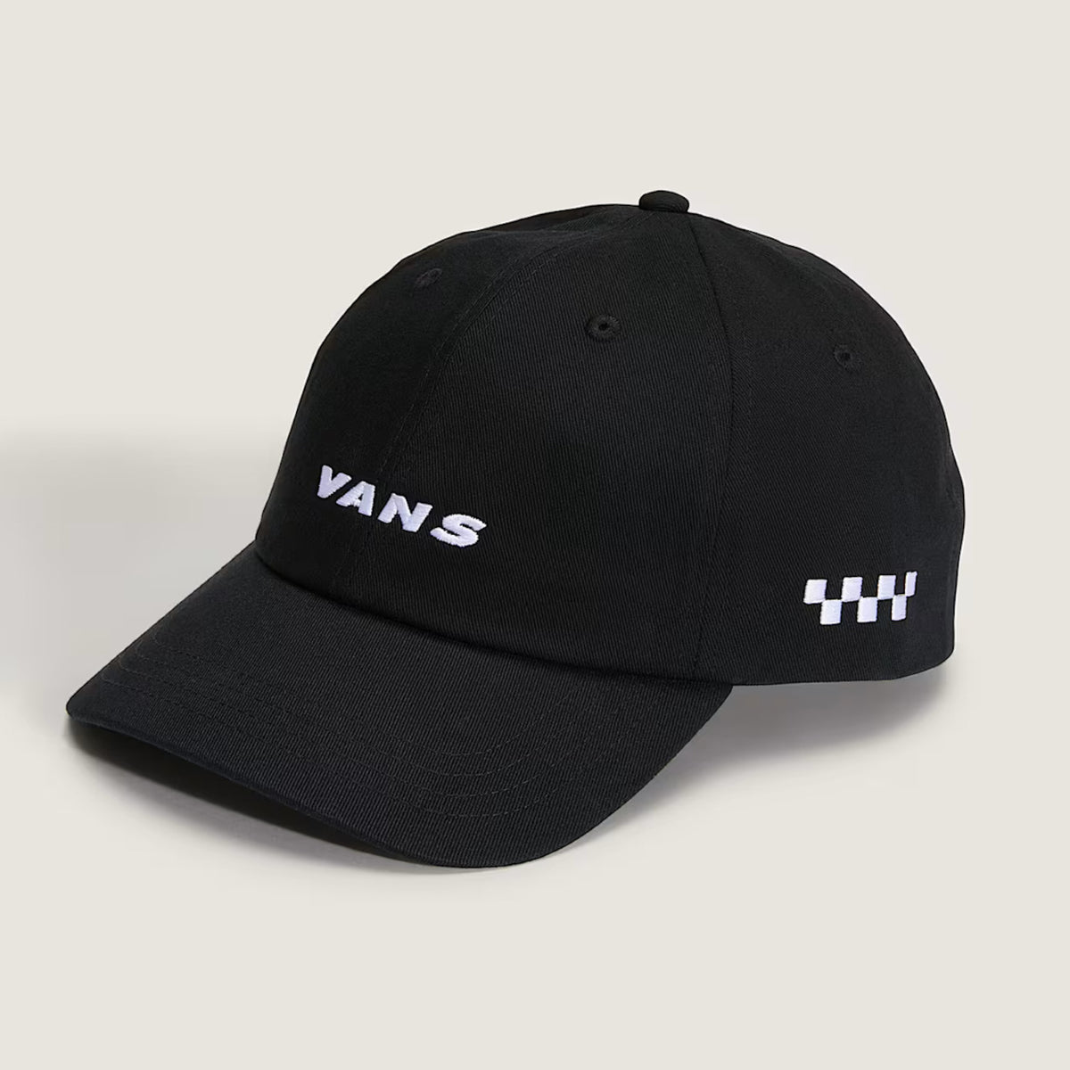 Check Side Curved Bill Jockey Vans Cap in black voor mannen – TITUS