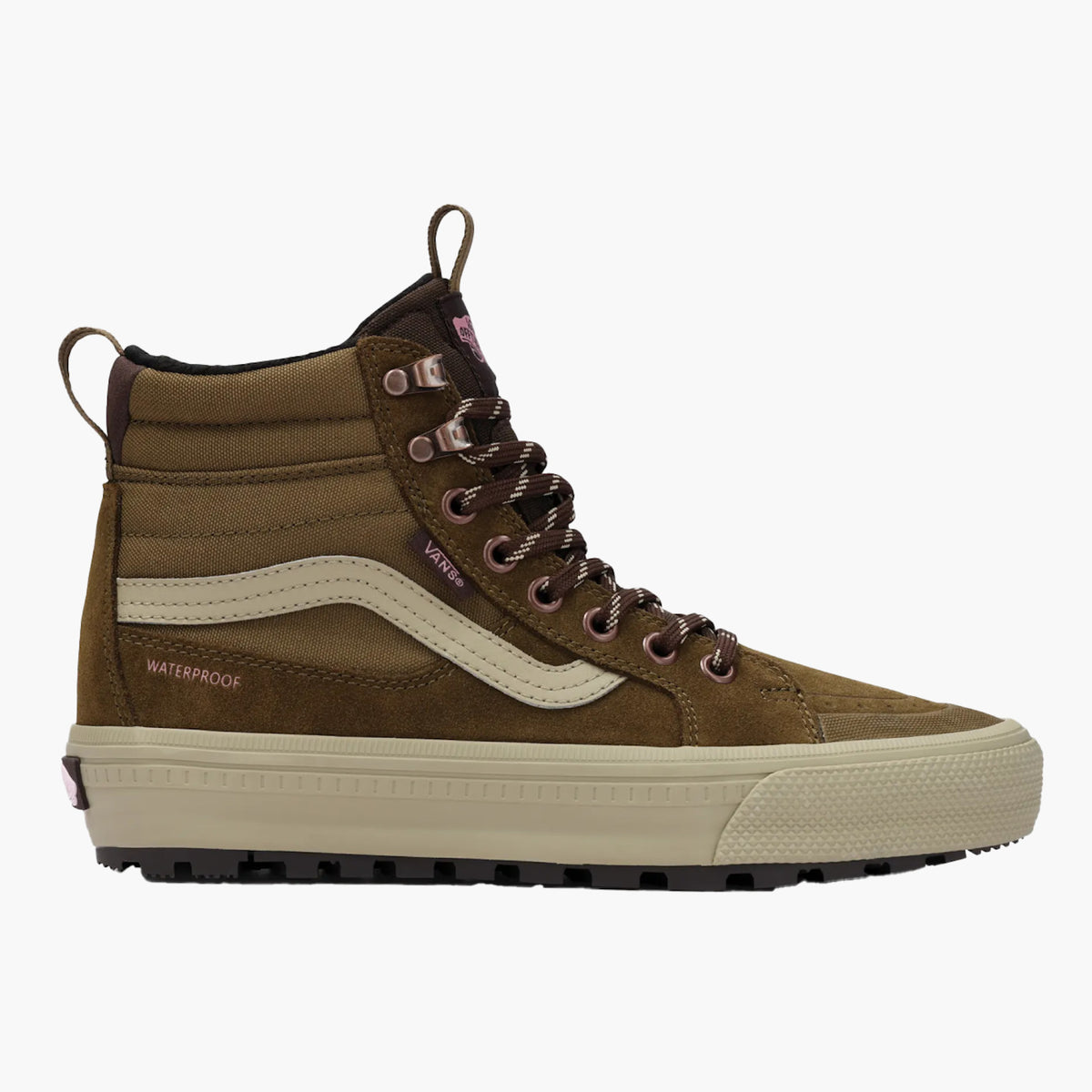 MTE Sk8-Hi Waterproof Insulated Vans Womens Shoes in brown-pink for ...