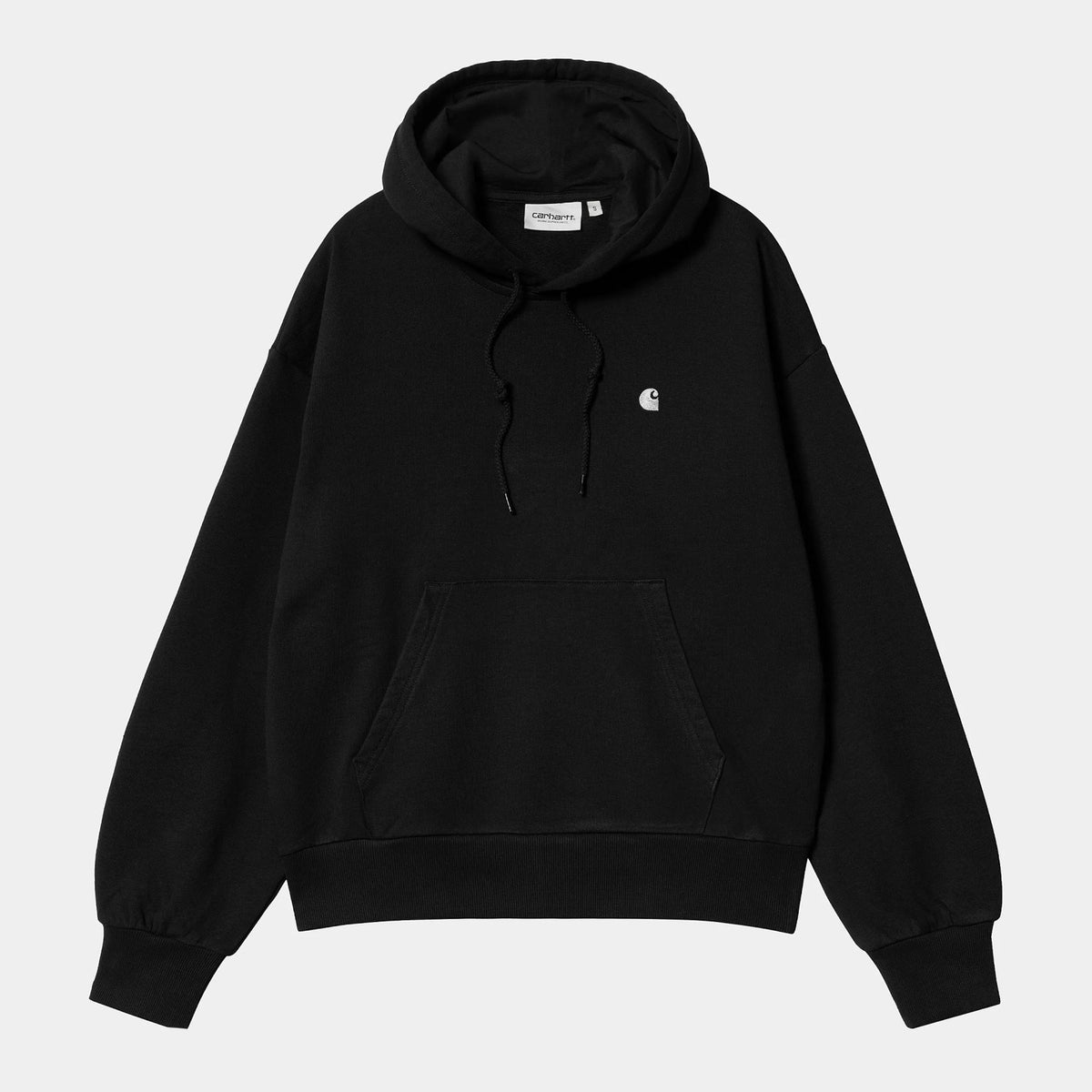 W´ Casey Carhartt WIP Hoodie in black-silver2 for women – TITUS