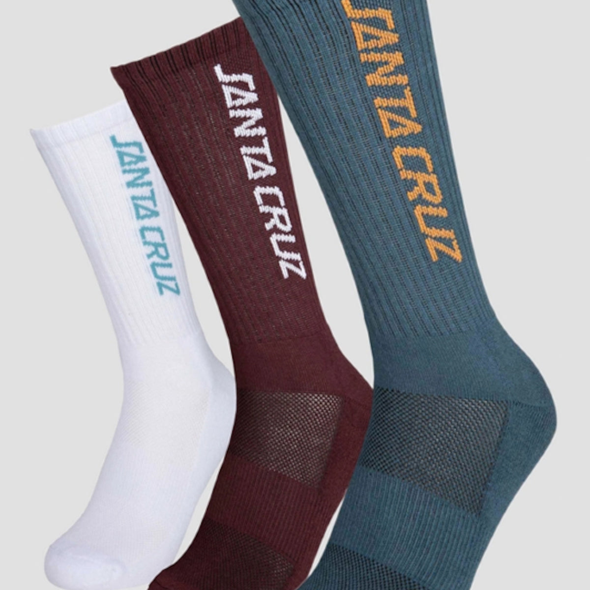 Strip 3er Pack Santa-Cruz Socks in darkcherry-white-navy – TITUS