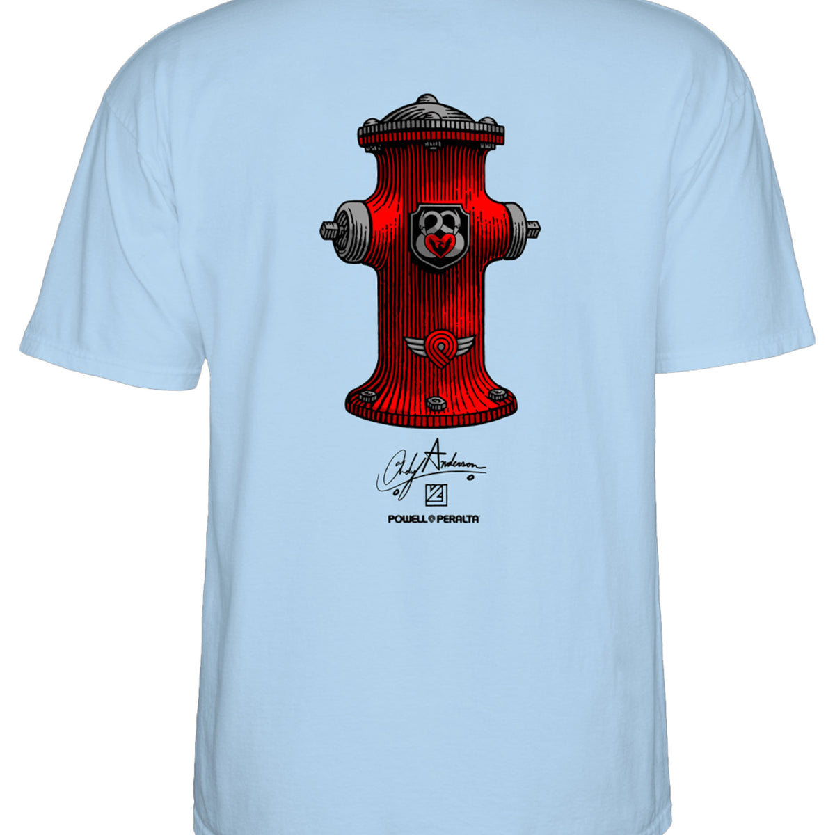 Andy Anderson Hydrant II Powell-Peralta Camiseta en lightblue para ...