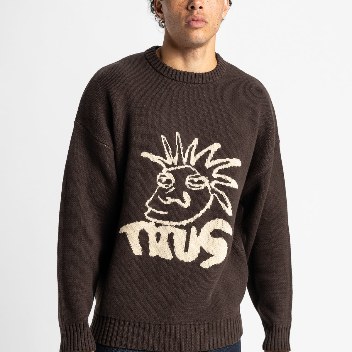 Carter TITUS Sweater in darkbrown for men