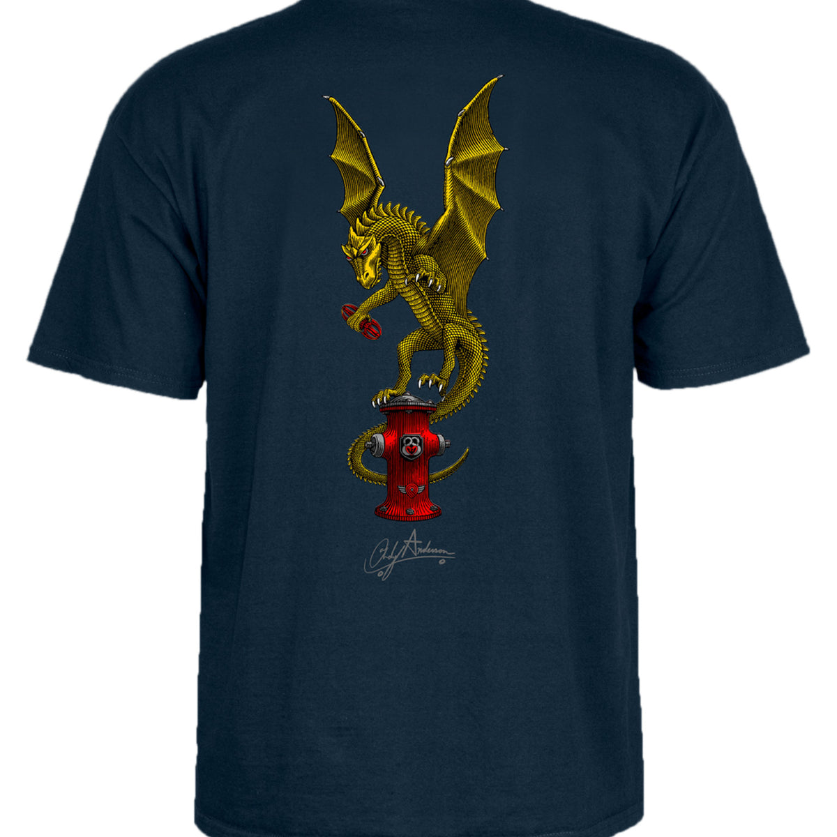 Andy Anderson Hydrant Powell-Peralta T-Shirt in navy for men – TITUS