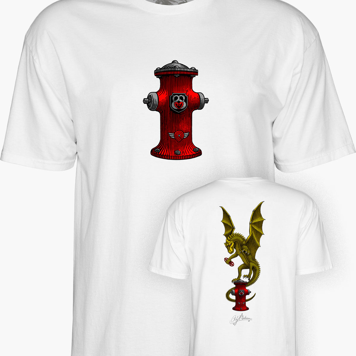 Andy Anderson Hydrant Powell-Peralta T-shirt en white pour hommes – TITUS