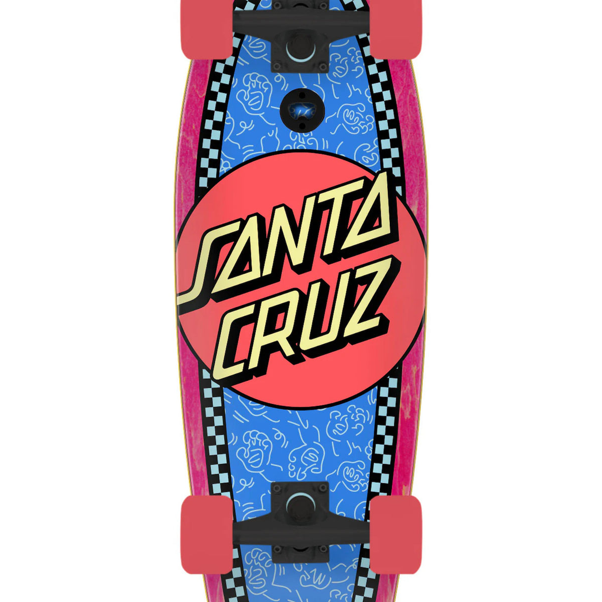 Contour Hand Repeat Dot Shark Cruzer Santa-Cruz Cruiser Complete in red ...