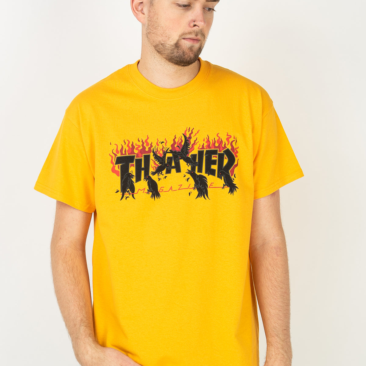 Crows Thrasher T-Shirt in gold for men – TITUS