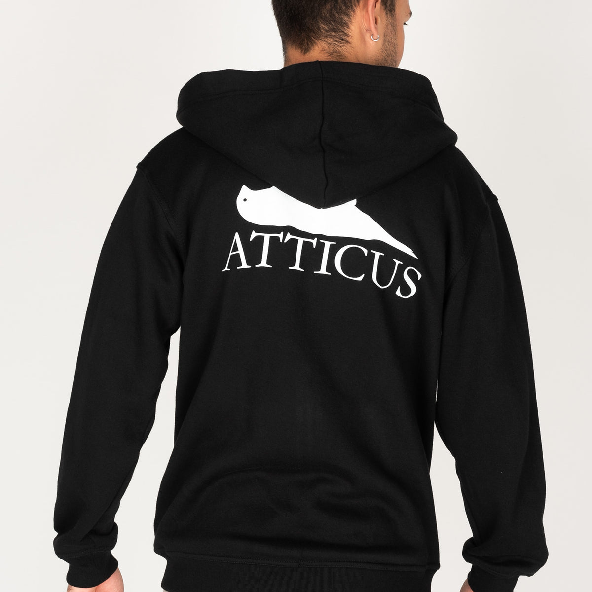 Brand Logo Atticus Zip-Hoodie in black for men – TITUS