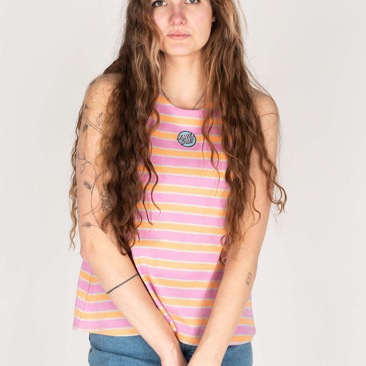 Other Dot Santa-Cruz Top in pink-orangestripe for women – TITUS