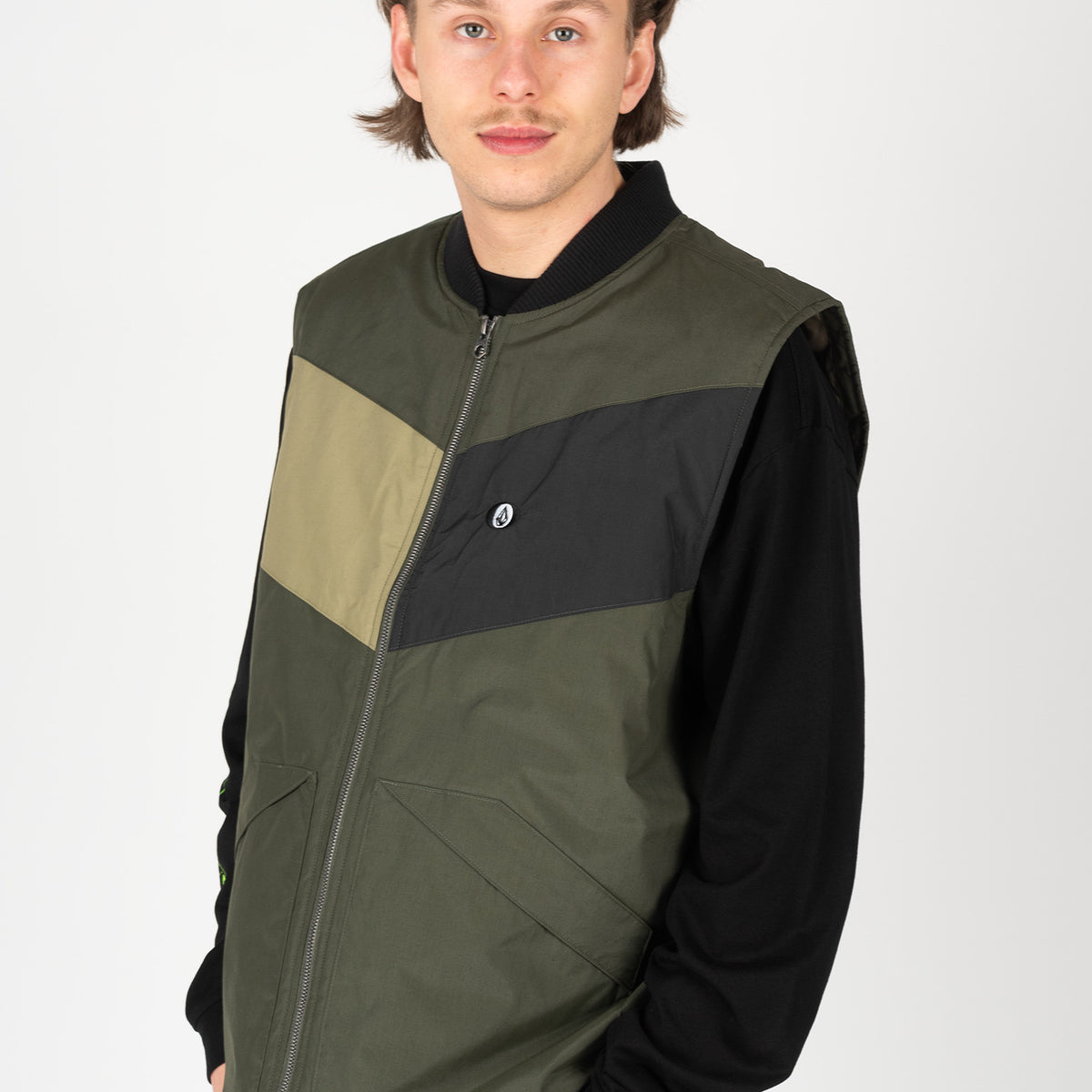Prysmer Volcom Vest in squadrongreen for men – TITUS