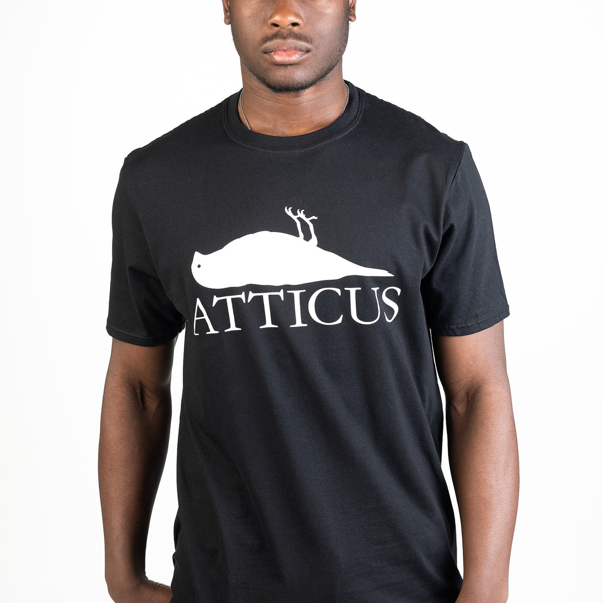 Brand Logo Atticus T-Shirt in black-white for men – TITUS