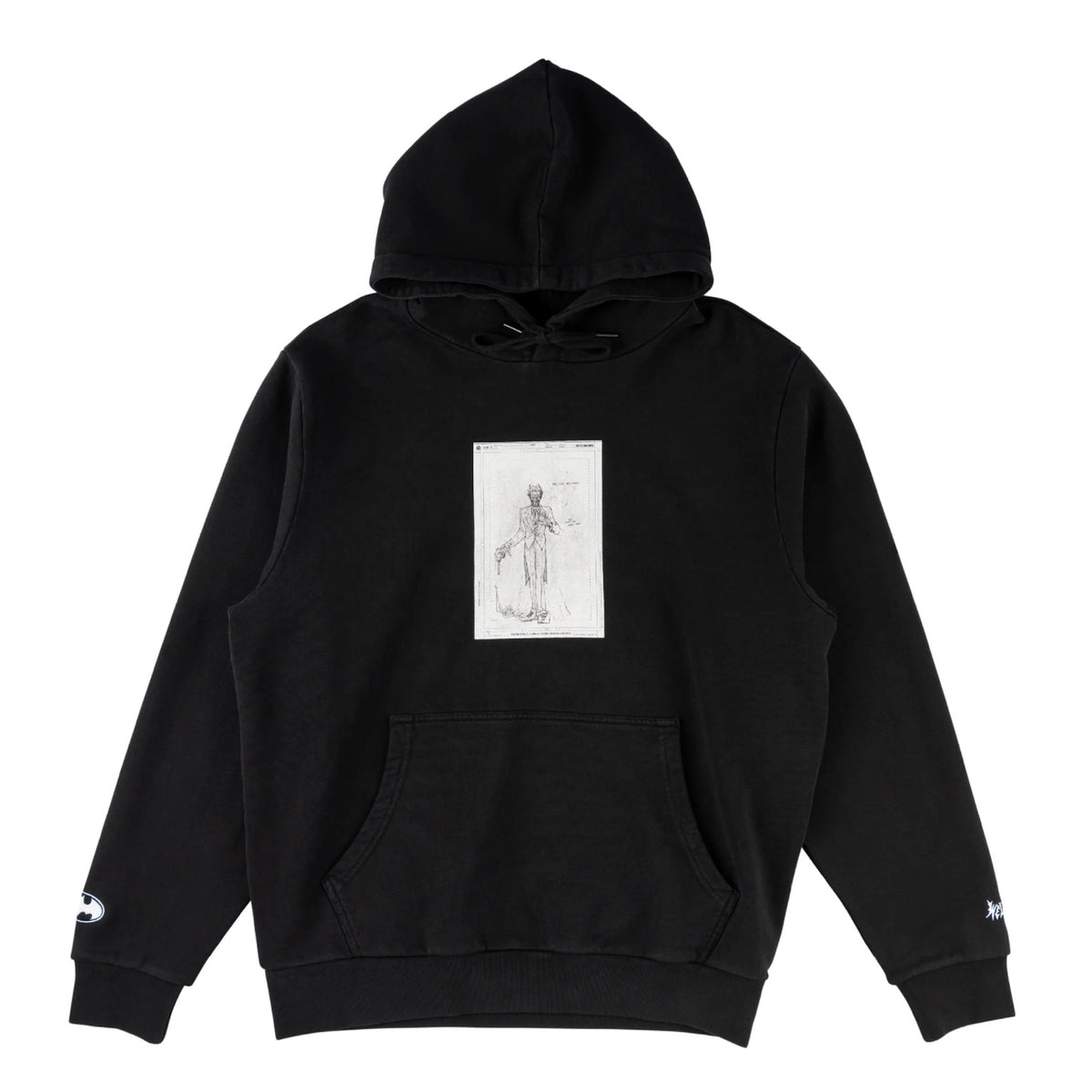 x Batman Devil Horns Pigment-Dyed Welcome Hoodie in black for men – TITUS