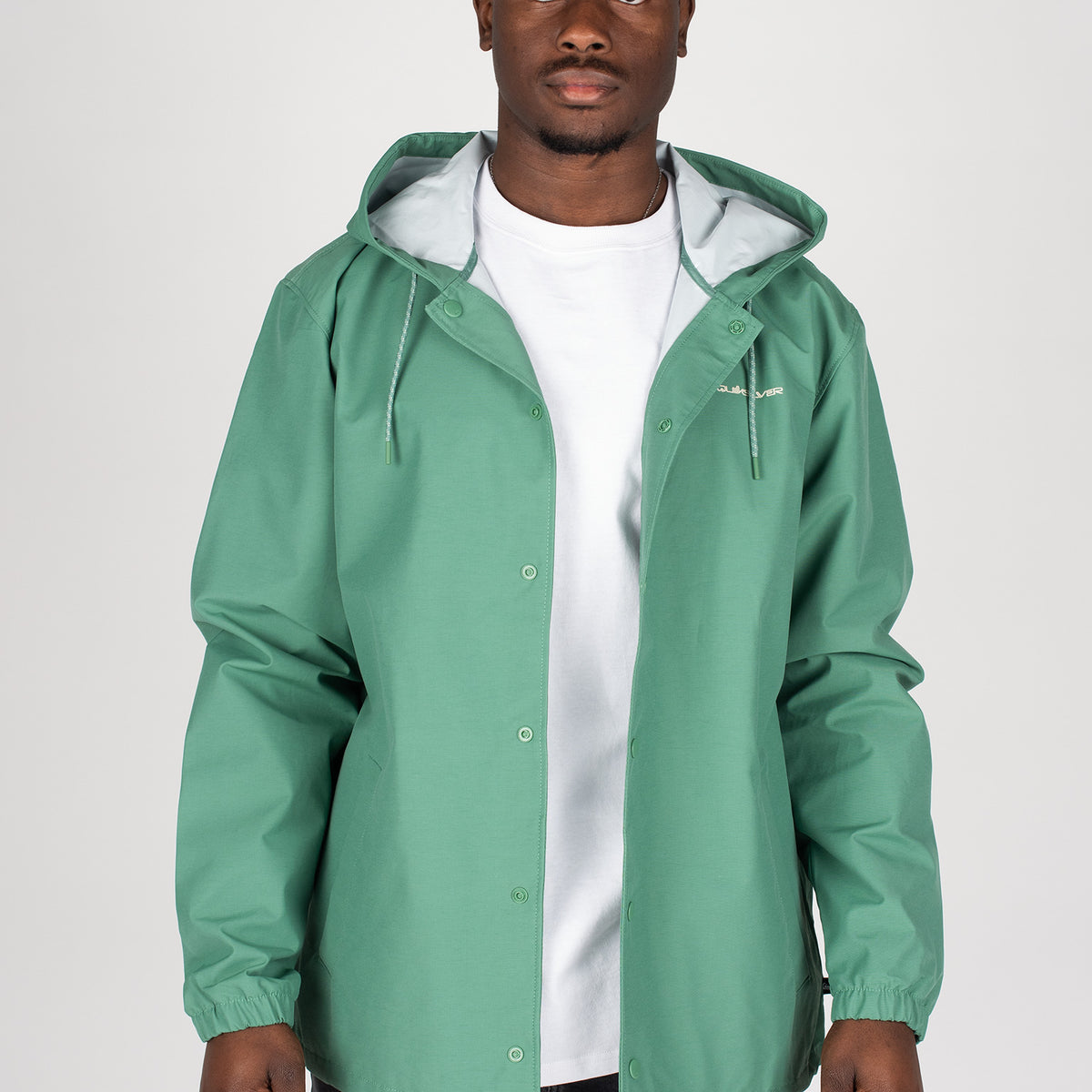Rain Cloud Hooded Coach Quiksilver Light Jacket in frostyspruce for men ...